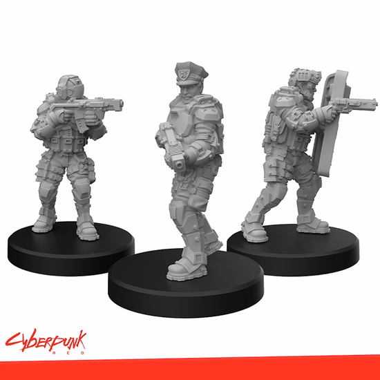 Cyberpunk Red Miniatures: Lawmen A – The Sword & Board