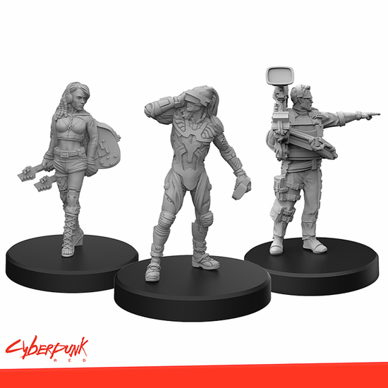 Cyberpunk Red Miniatures: Edgerunners C – The Sword & Board