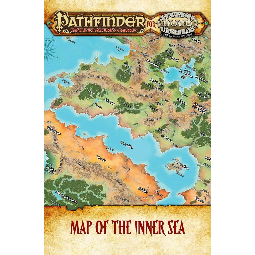 Pathfinder for Savage Worlds - Map of the Inner Sea – The Sword & Board